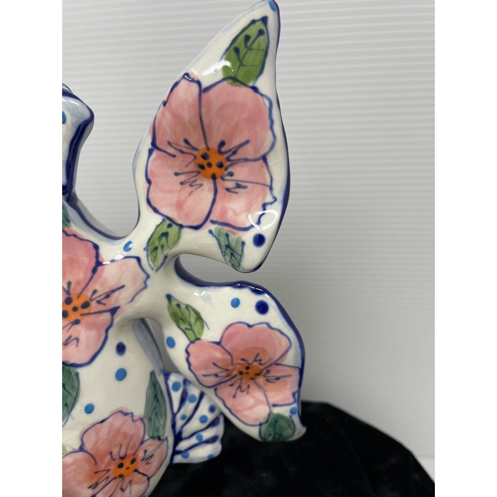 Whimsical Diane Artworks 2002 Puckering Fish Blue Pink Lips Statue Blue ...