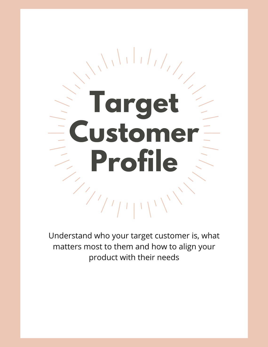 Customer Profile Template - Find Your Target Customer Profile, Business ...