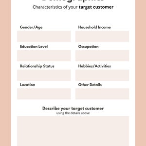 Customer Profile Template - Find Your Target Customer Profile, Business ...