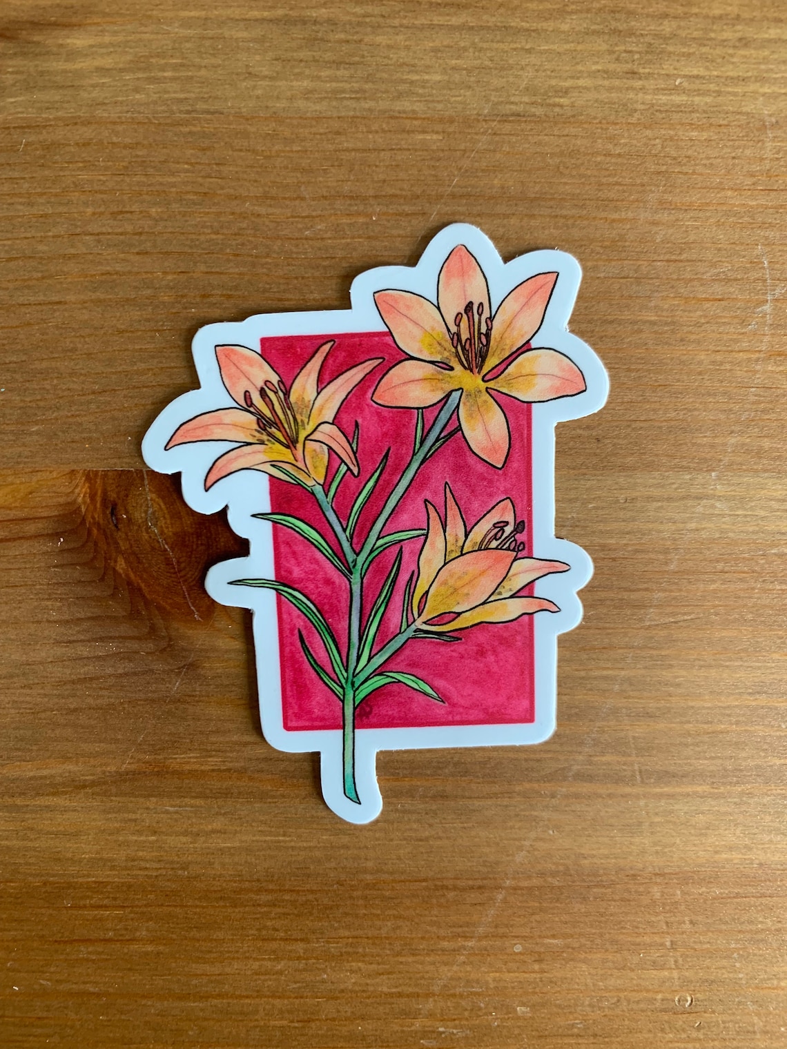 Saskatchewan's Western Red Lily Mixed Media Sticker Digital Art ...
