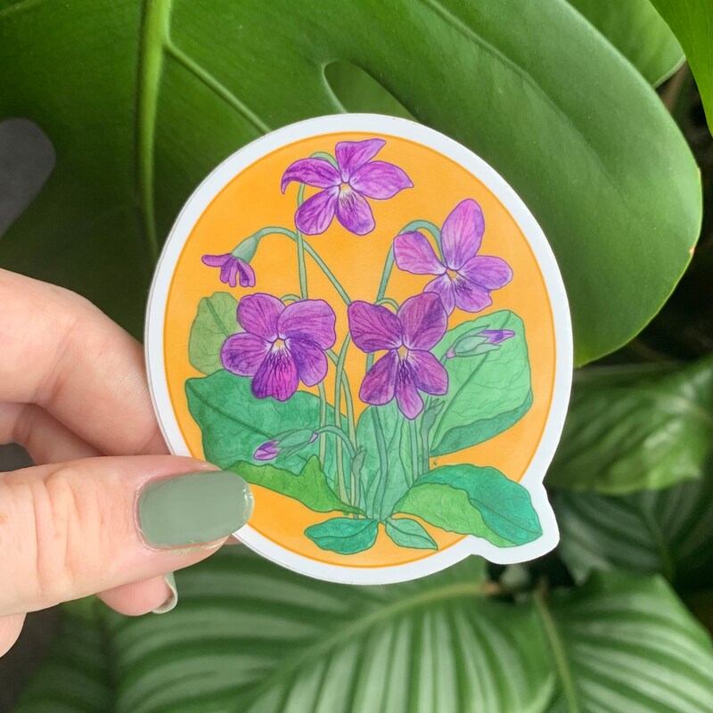Violet Flower Decal - Etsy