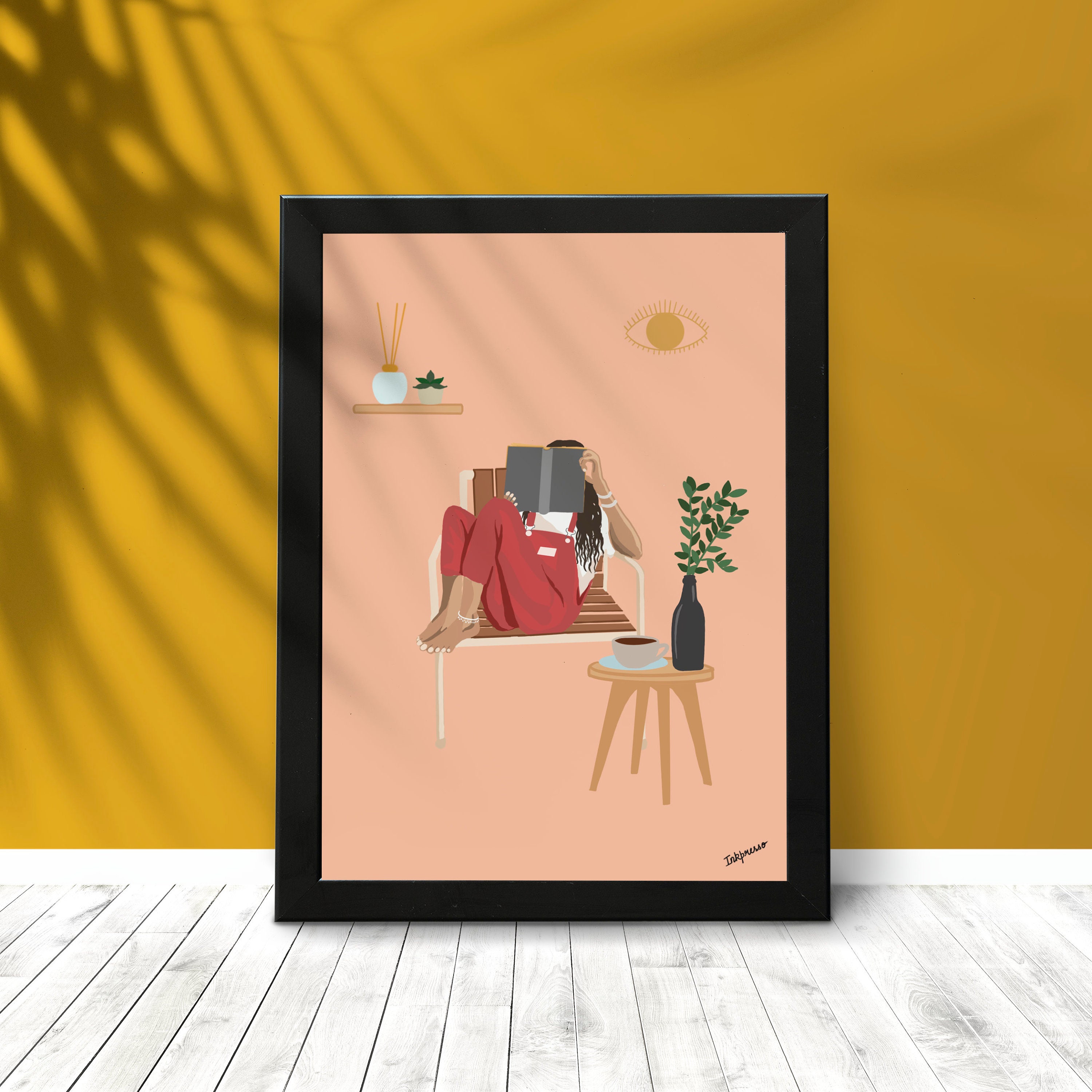 Girl Reading Print,woman Illustration,woman Print,girl Print,book Lover ...