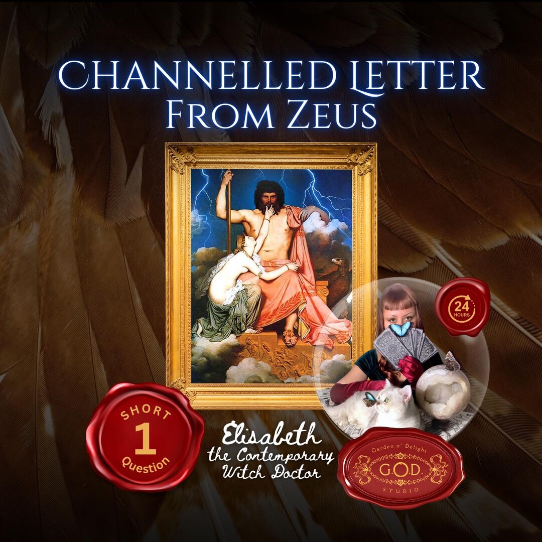Channelled Letter From Zeus short/1 Question Personalised Psychic ...