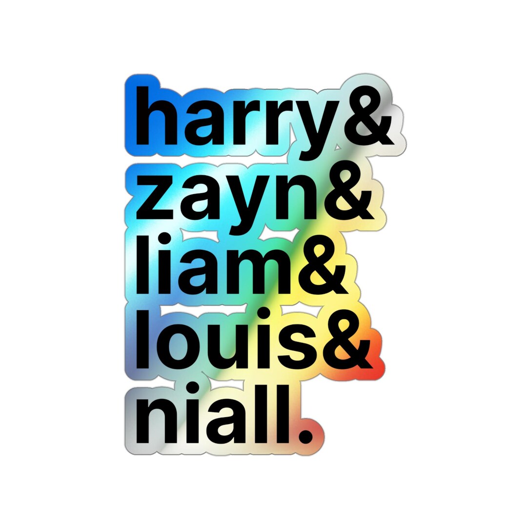 1D All-weather Car Decal Holographic Sticker Durable One Direction ...