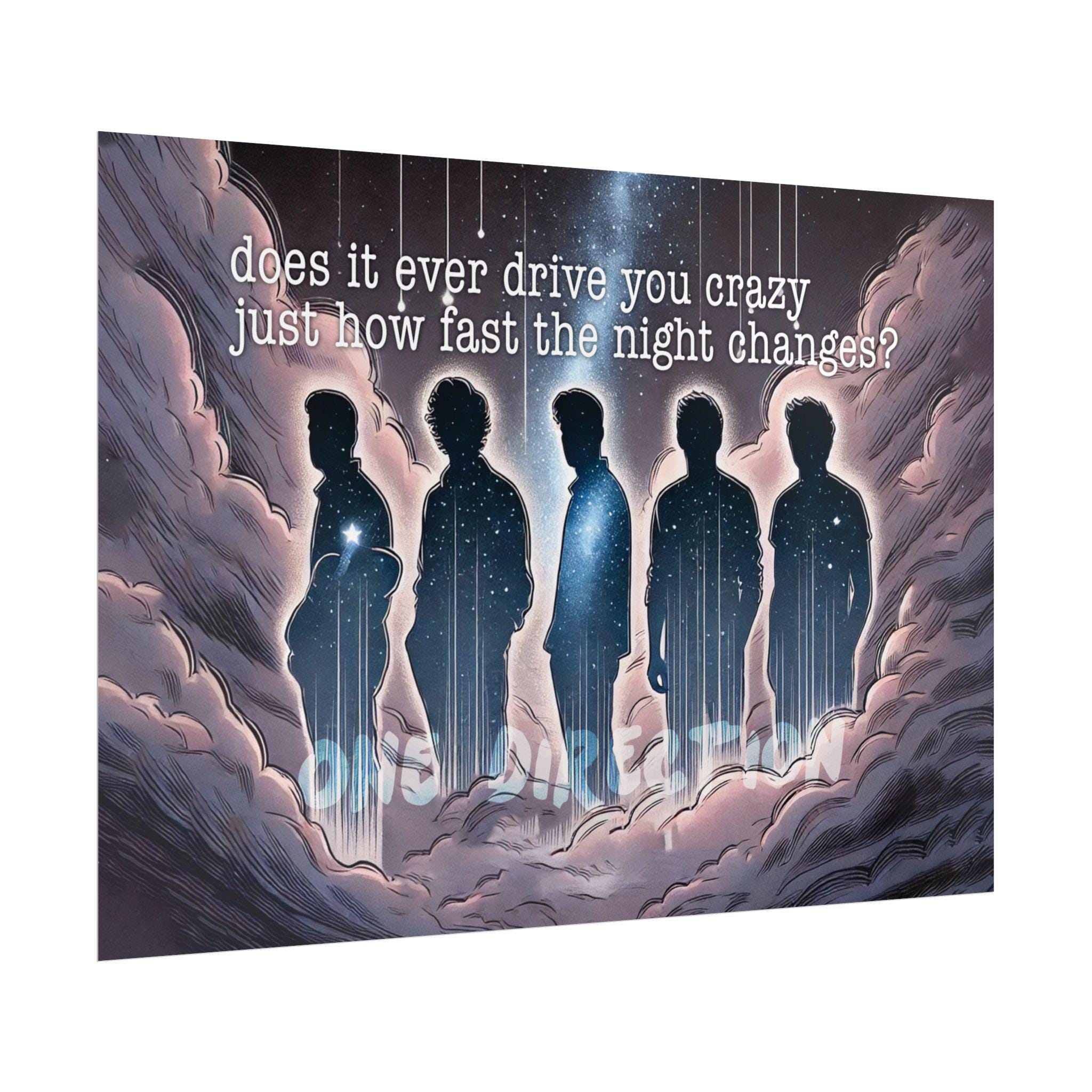 One Direction Night Changes Rolled Poster, Pop Music Wall Art, Bedroom ...