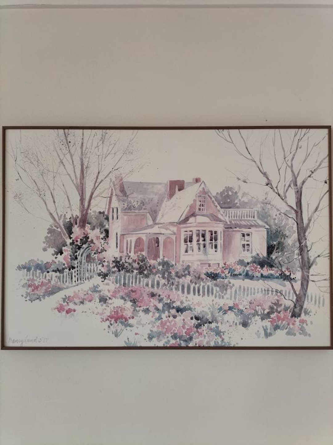 Original Watercolour Painting Signed Nancyland 87 - Etsy