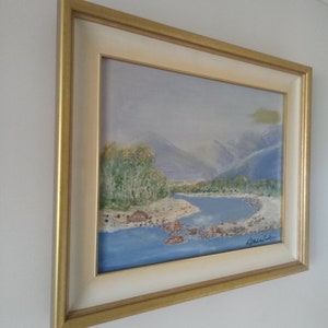 Original Oil on Canvas / Tranquility in Blue/ Signed Ronald Egerton ...