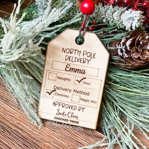 North Pole Delivery // Santa Tag // Christmas Tag // Naughty and Nice ...
