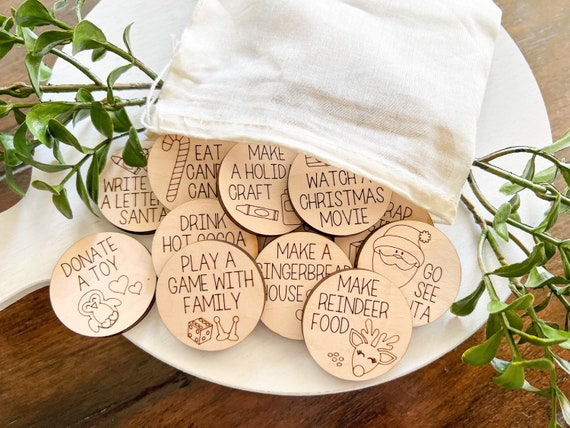 Christmas Advent Activities Christmas Tokens Holiday - Etsy