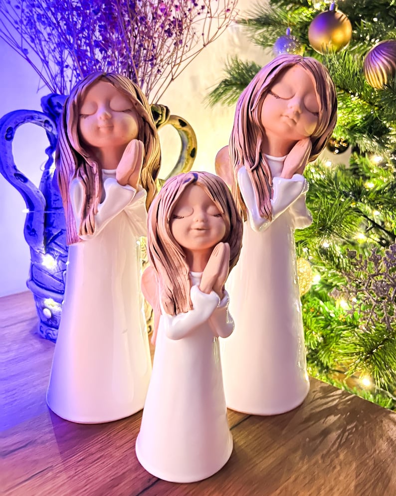 Standing Ceramic Angel Sculptures | Minimalistic Handmade Interior ...
