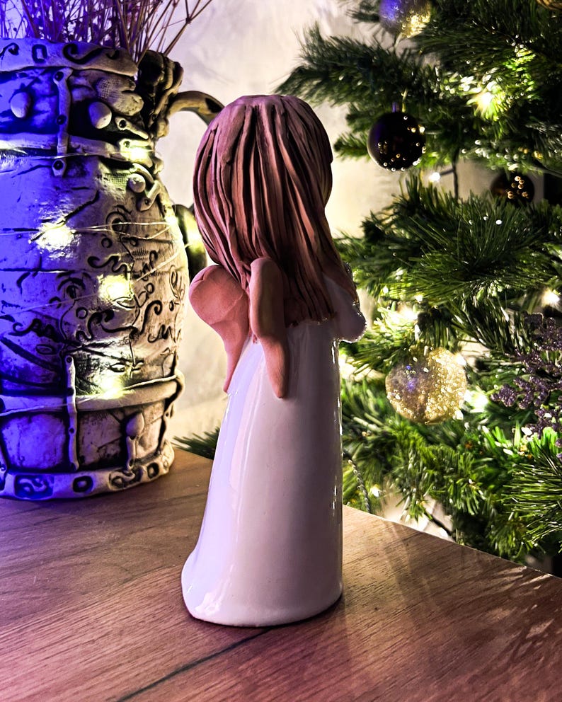 Standing Medium Ceramic Angel Sculptures | Minimalistic Handmade ...