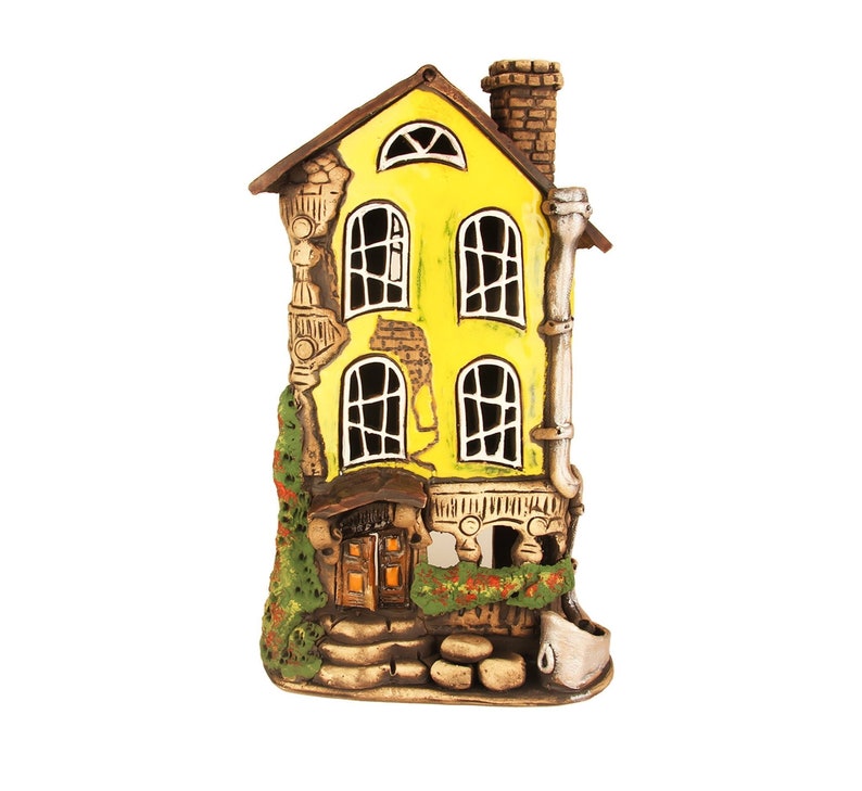 Handcrafted Ceramic Candle Houses Charming Expressive Home - Etsy