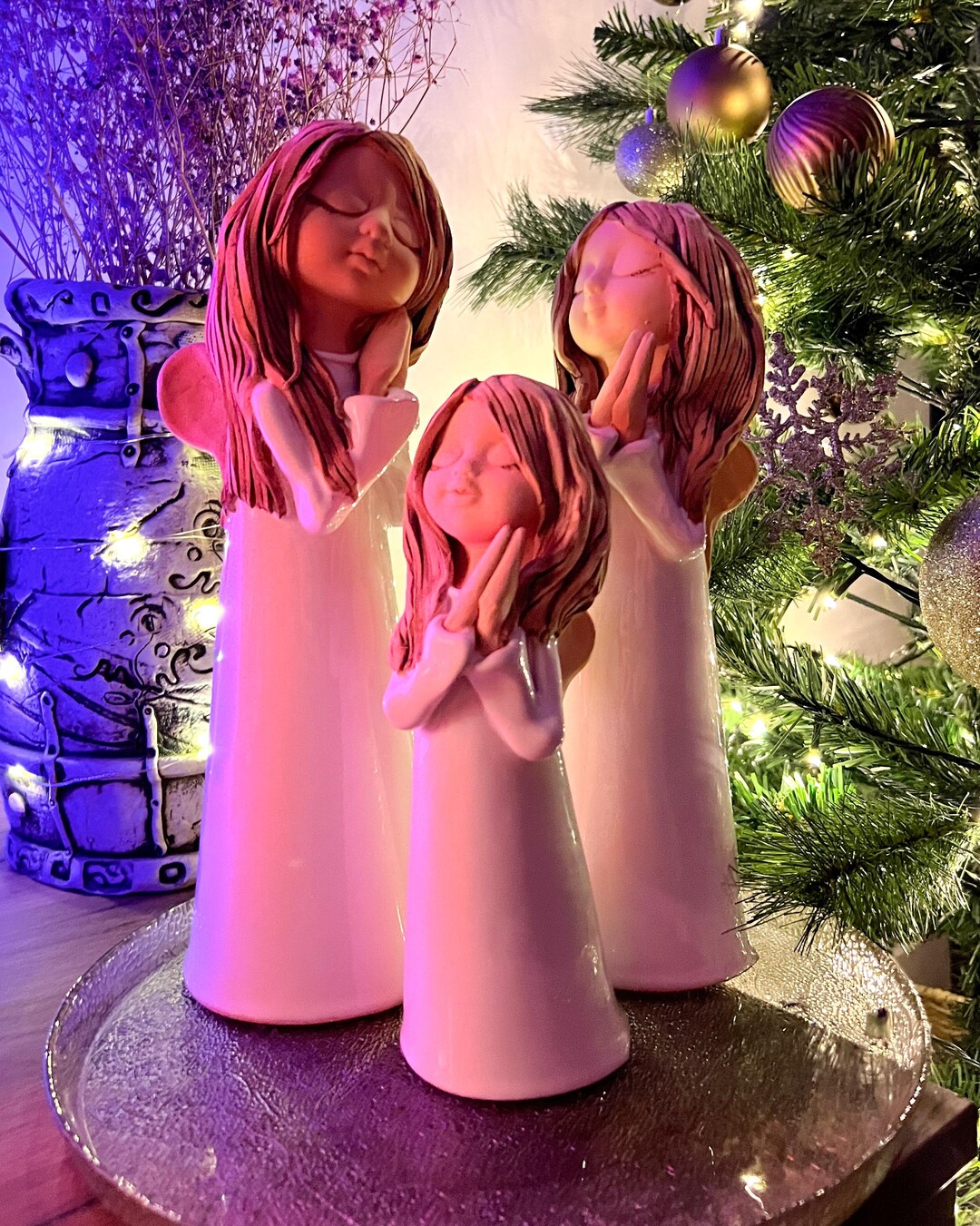 Standing Ceramic Angel Sculptures | Minimalistic Handmade Interior ...