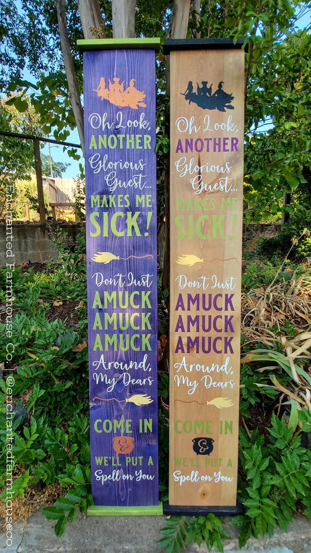 Hocus Pocus Themed Porch Leaner Hand Made and Custom Design - Etsy