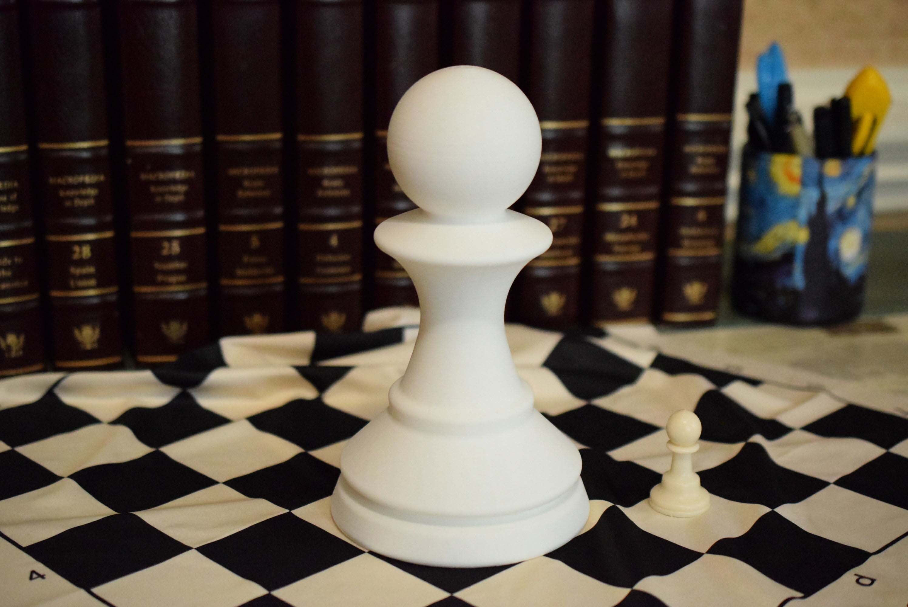 Oversized Large Pawn Chess Piece White 3D Printed | Etsy