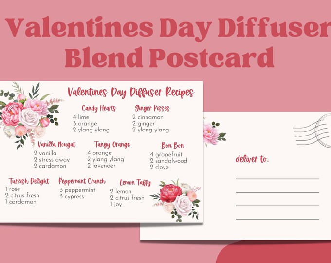 February Diffuser Blends Postcard, Printables, Digital Art, Instagram ...