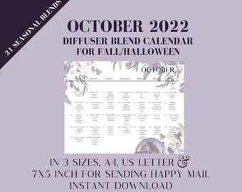 Halloween October Calendar - Etsy