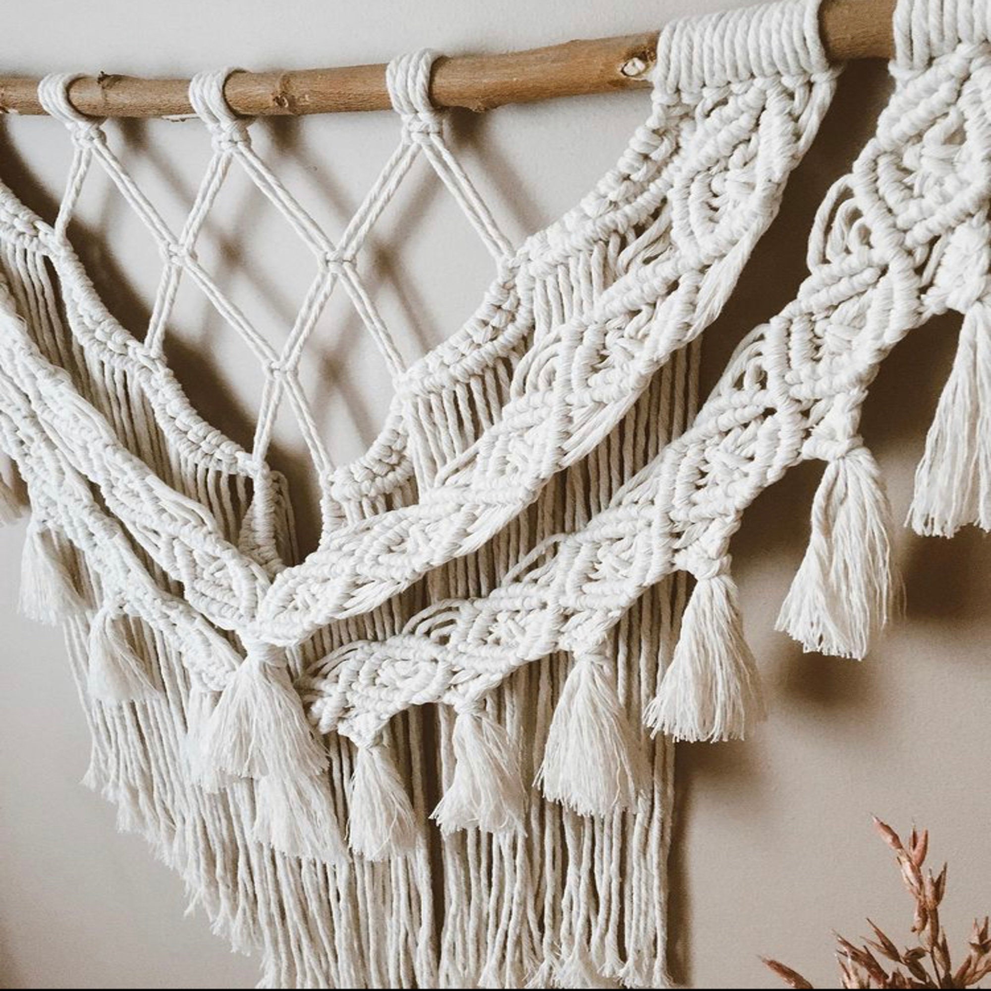 Macrame Wall Hanging Rustic Home Decor Boho Design Handmade - Etsy