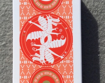 Triplicate Dragon Playing Cards Red - Etsy