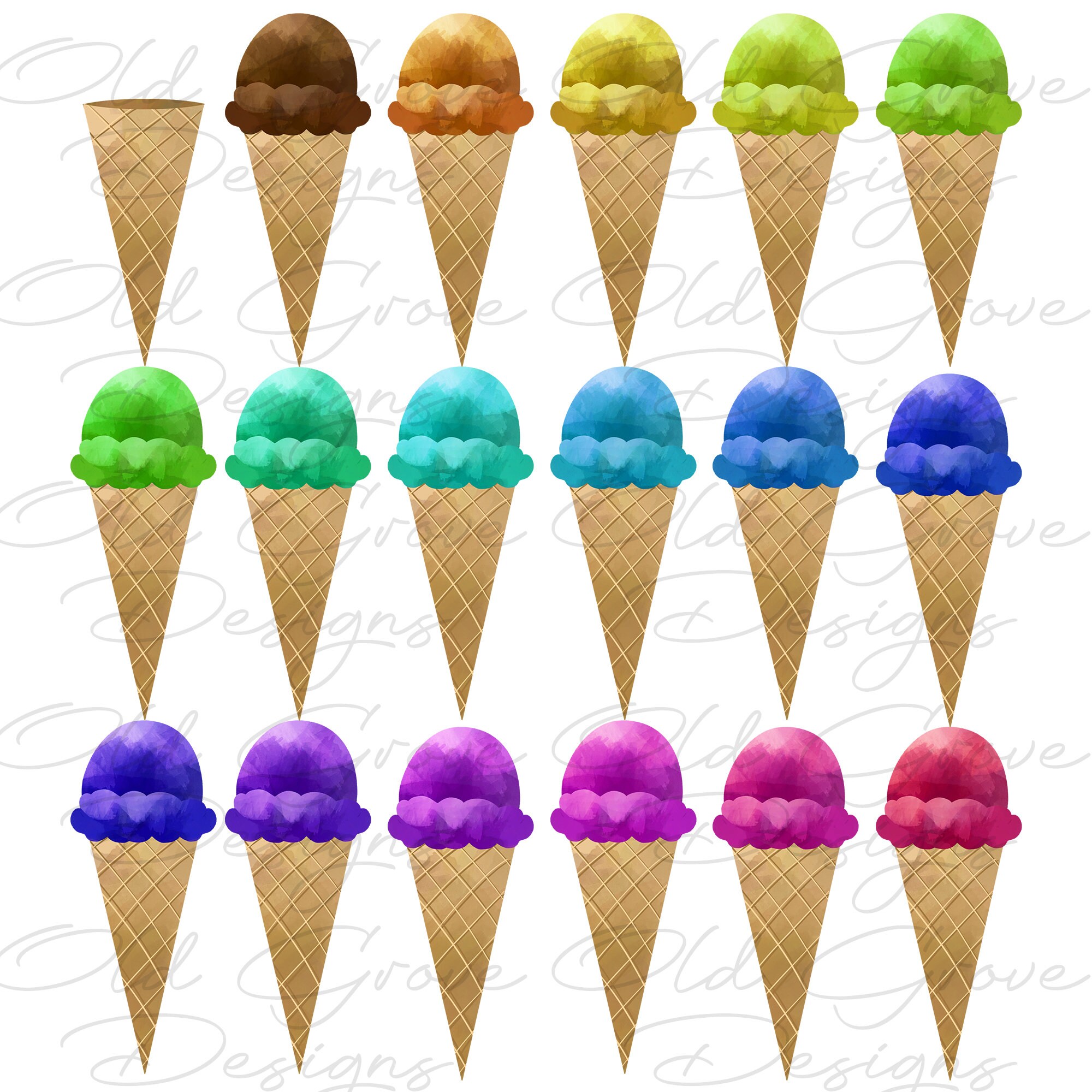 Ice Cream Clipart, Summer Clipart, Sweet Treat Ice Cream Clip Art, Ice ...