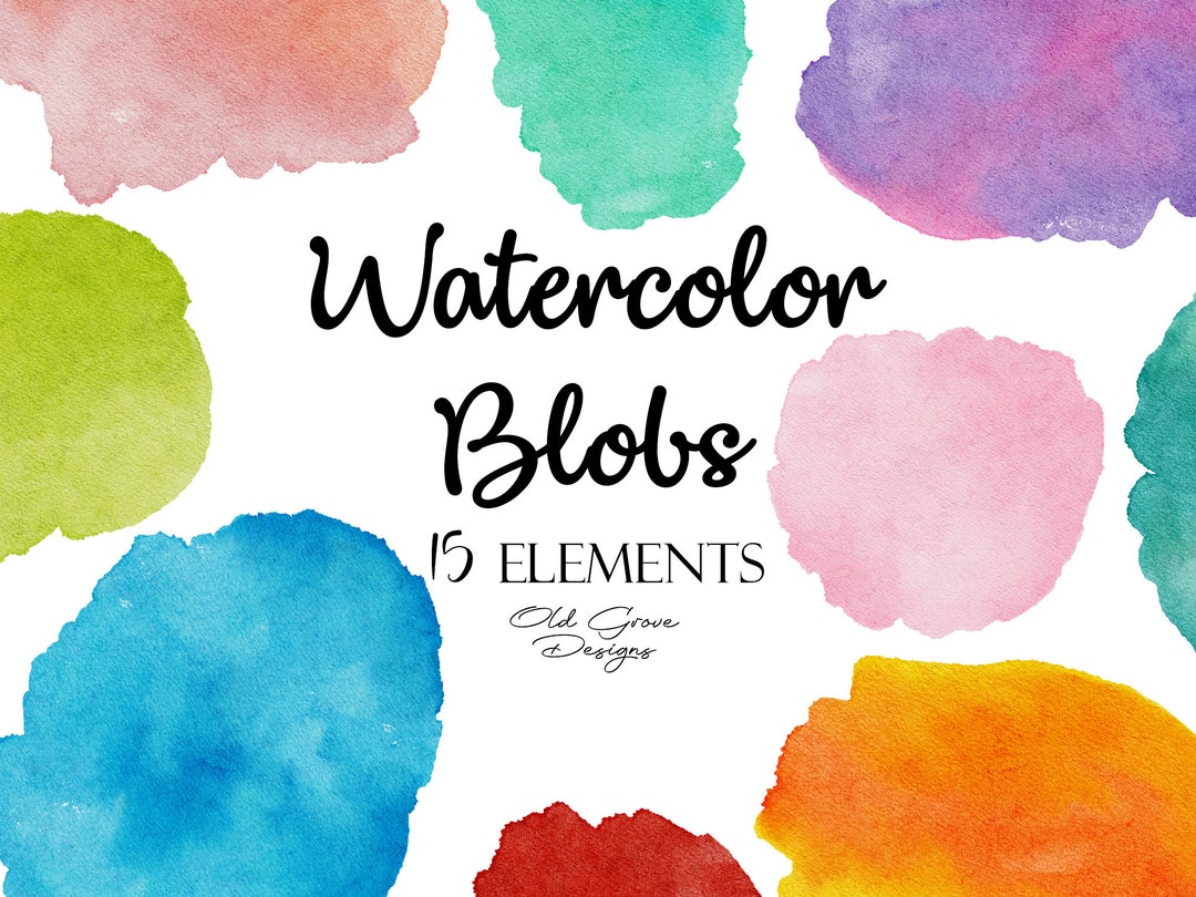 Watercolor Clipart, Watercolor Textures Clipart, Watercolor Wash ...