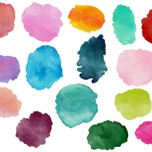 Watercolor Clipart, Watercolor Textures Clipart, Watercolor Wash ...