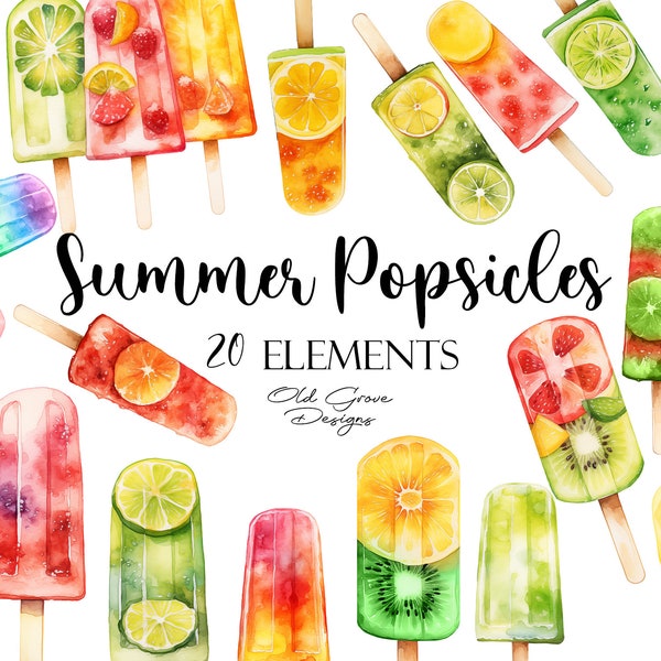 Popsicle Clipart - Etsy
