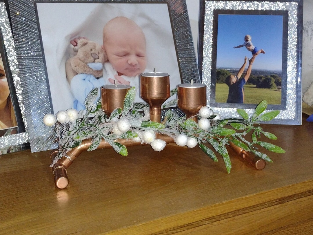 Christmas Copper Pipe Arch With Tiered Tealight Candleholder - Etsy