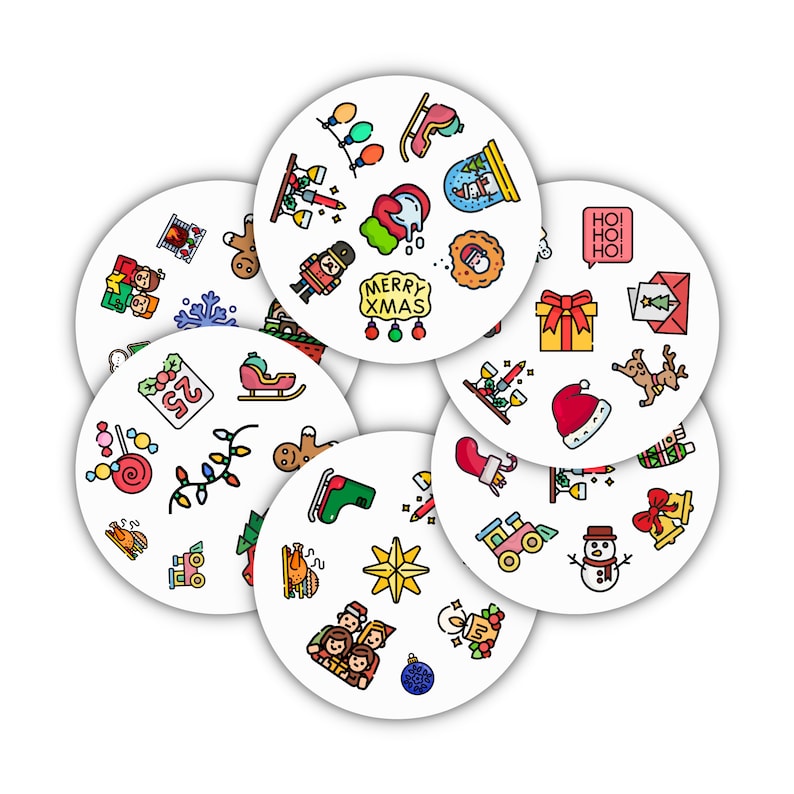 CHRISTMAS X-MAS Spot It / Dobble Card Game (PRINTABLE Pdf File - 57 ...