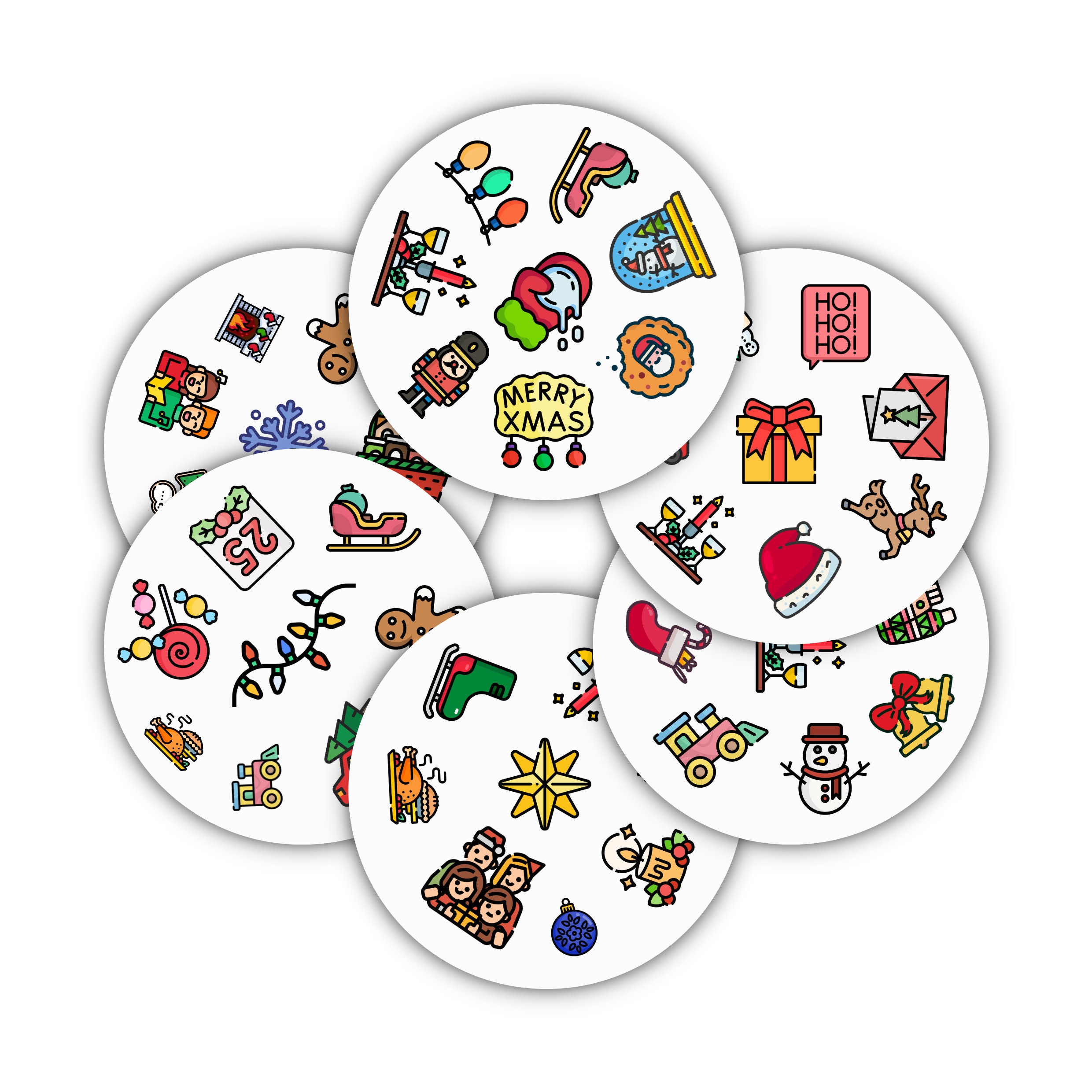 CHRISTMAS X-MAS Spot It / Dobble Card Game (PRINTABLE Pdf File - 57 ...