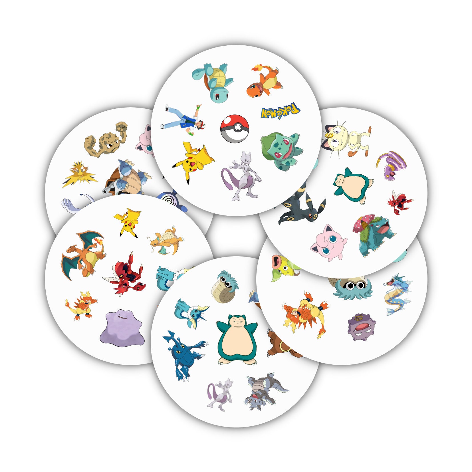 POKEMON Card Game (PRINTABLE Pdf File - 57 Cards) Spot It - Dobble - Etsy UK