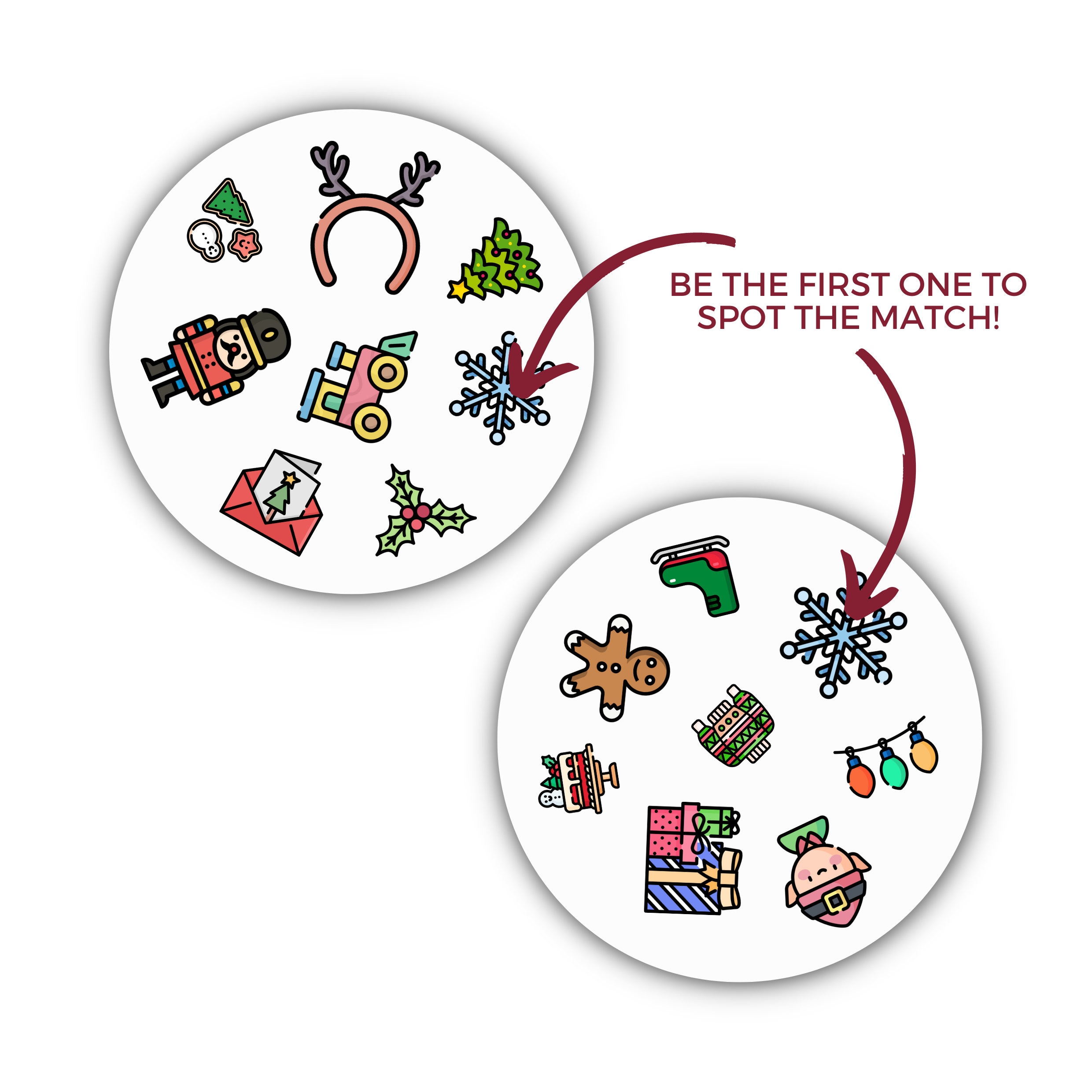 CHRISTMAS X-MAS Spot It / Dobble Card Game (PRINTABLE Pdf File - 57 ...