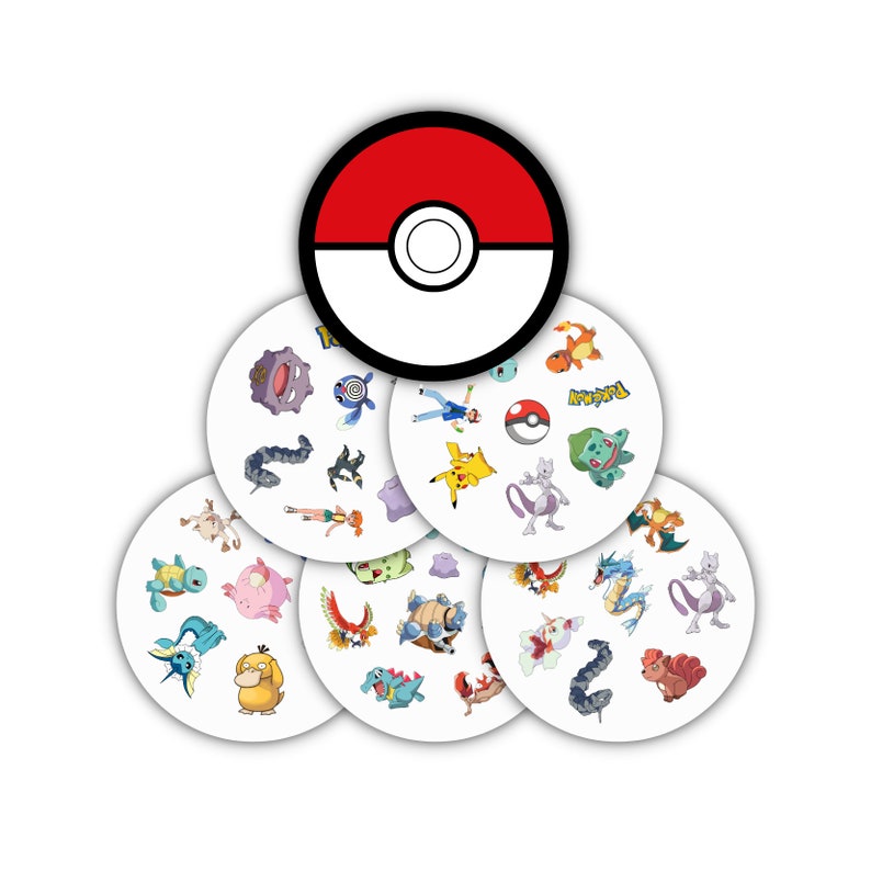 POKEMON Card Game PRINTABLE pdf file 57 cards Spot it Dobble - Etsy México