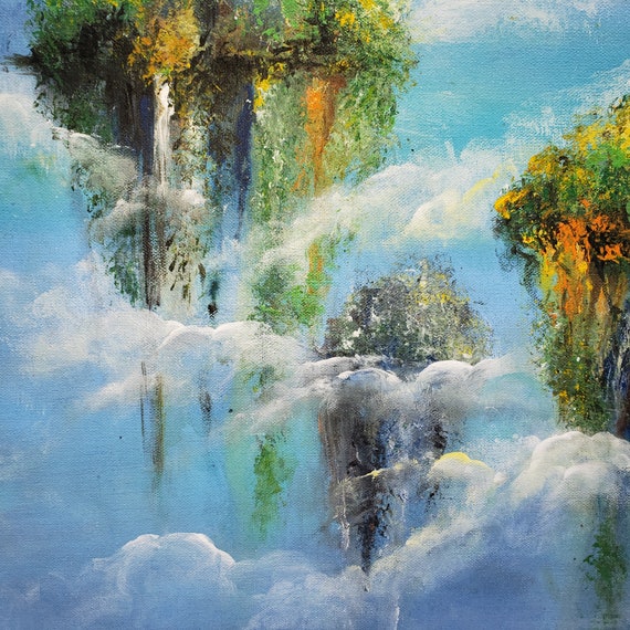 Avatar Mountains Acrylic Painting | Etsy