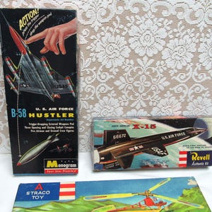 Vintage Model Airplanes Lot of 4 BOX ONLY Revell North American X-15 ...