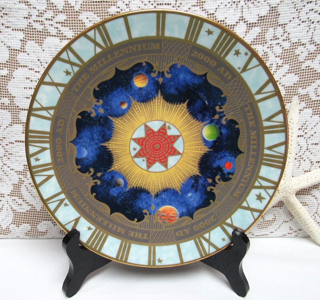 Vintage ROYAL WORCESTER Porcelain Bone China MILLENNIUM Plate Year 2000 ...