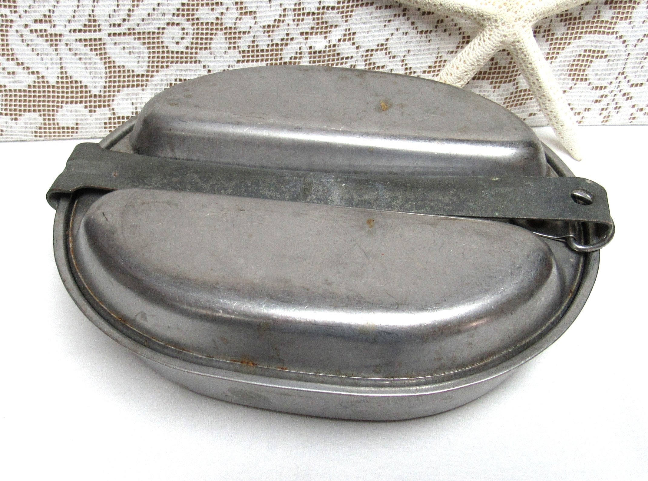 Vintage WORLD WAR II Army Aluminum Mess Kit Food Dish Pan C. 1944 Leyse ...