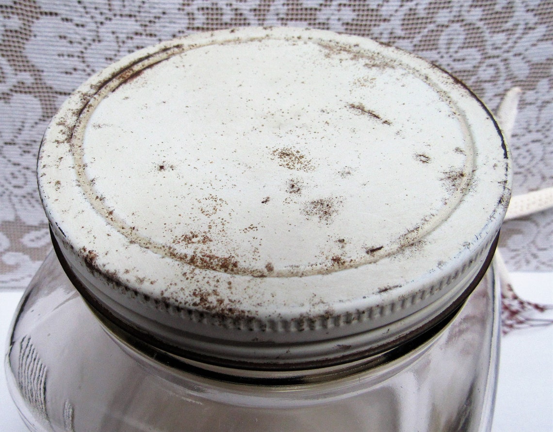 Vintage Clear Glass HOOSIER JAR Canister Estate Find 1 Gallon Size ...