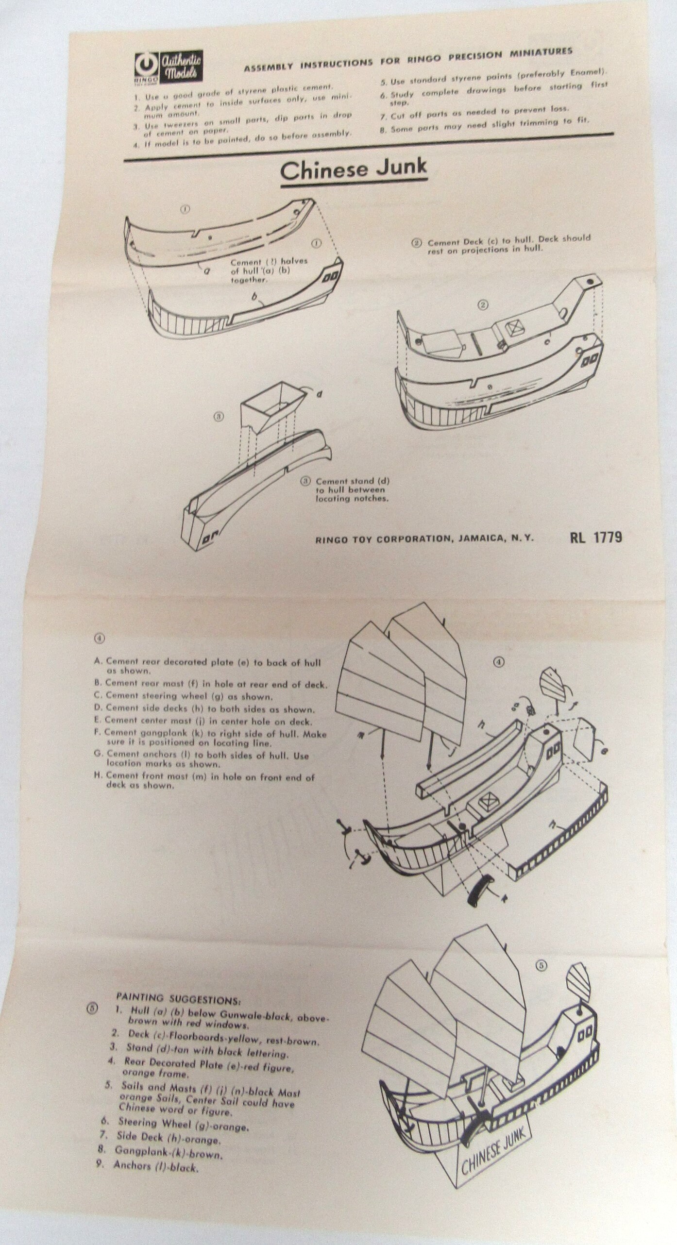 Vintage RINGO TOY Plastic Model Twin Kit Viking Ship and - Etsy