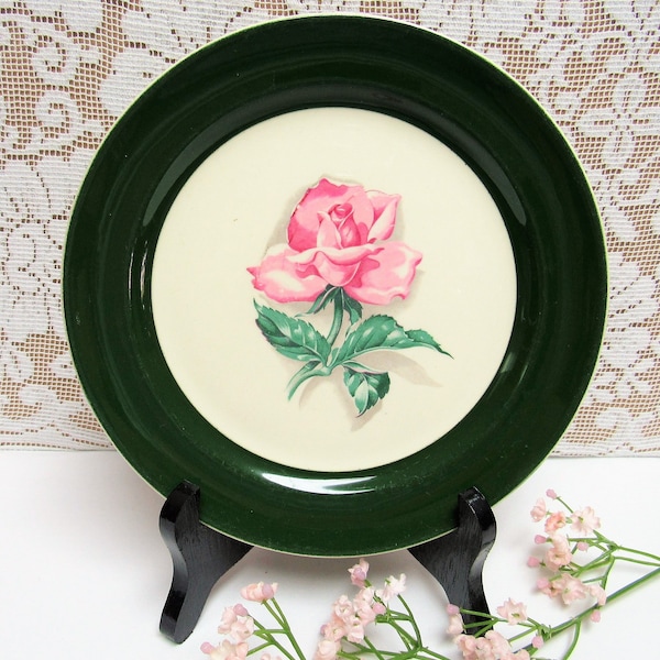 Taylor Smith Taylor Pink Rose Plate - Etsy