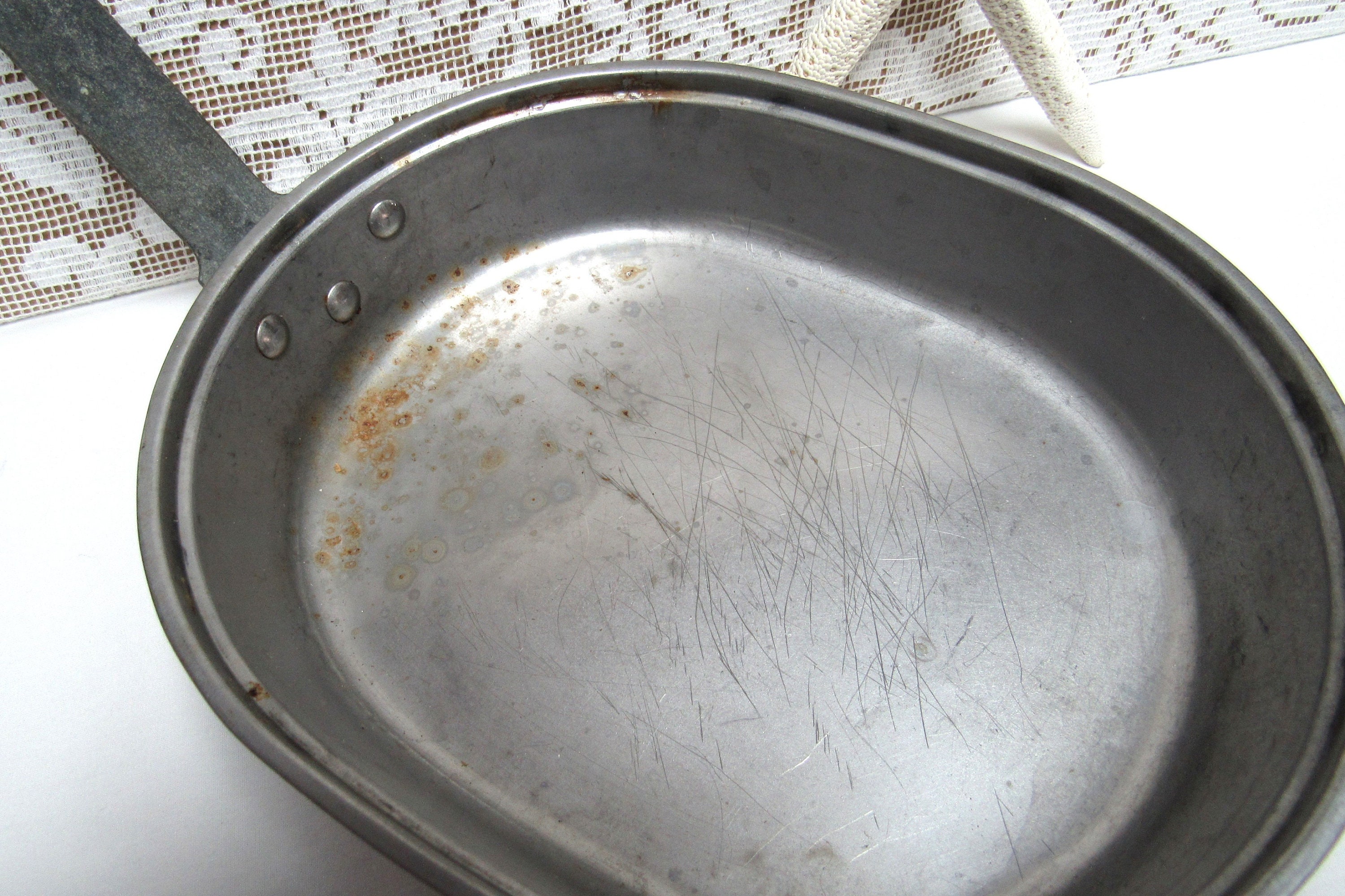 Vintage WORLD WAR II Army Aluminum Mess Kit Food Dish Pan C. 1944 Leyse ...