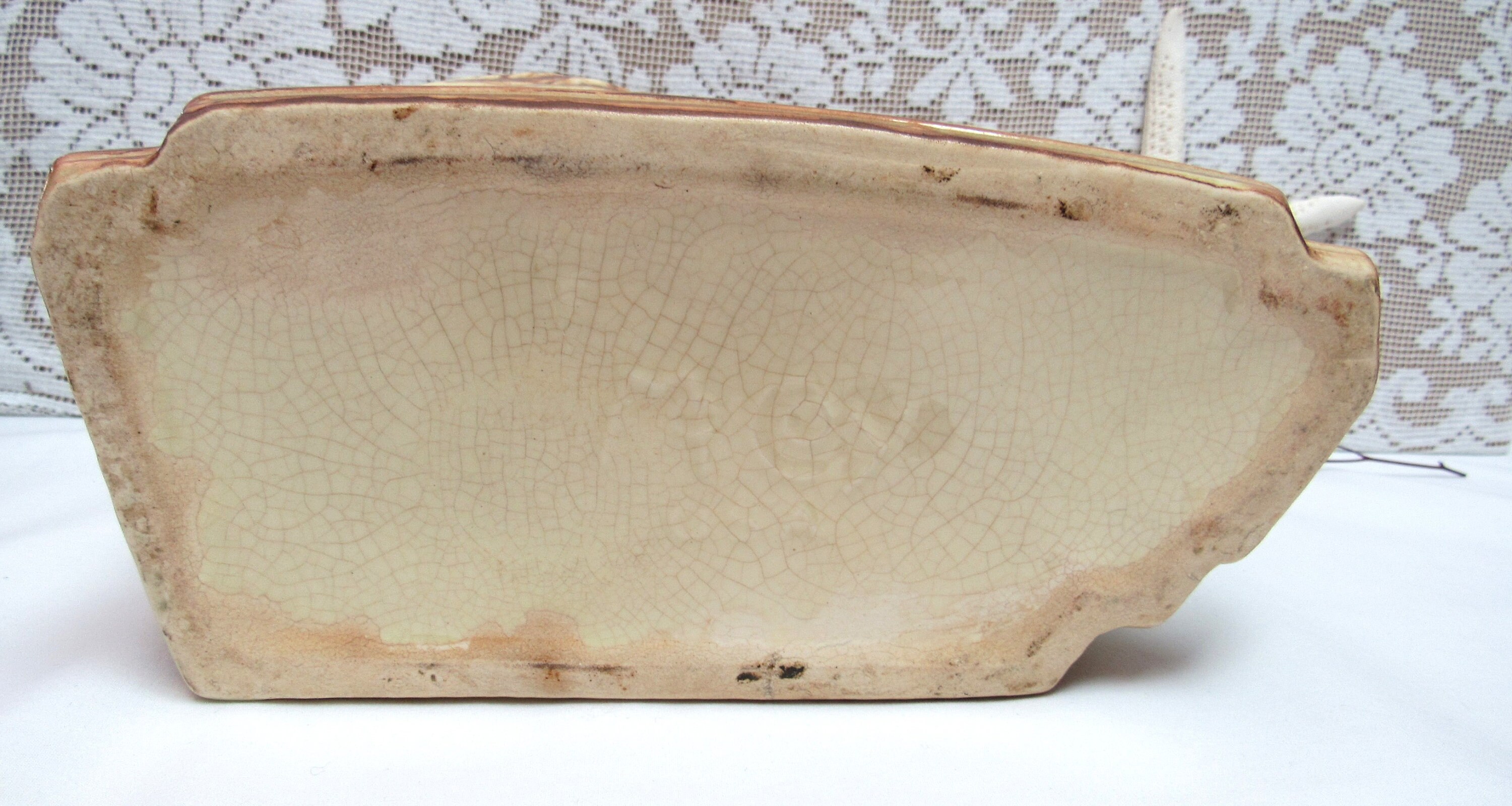 Vintage MCCOY POTTERY Quail Pheasant Triple Bird Planter Flowerpot Made ...