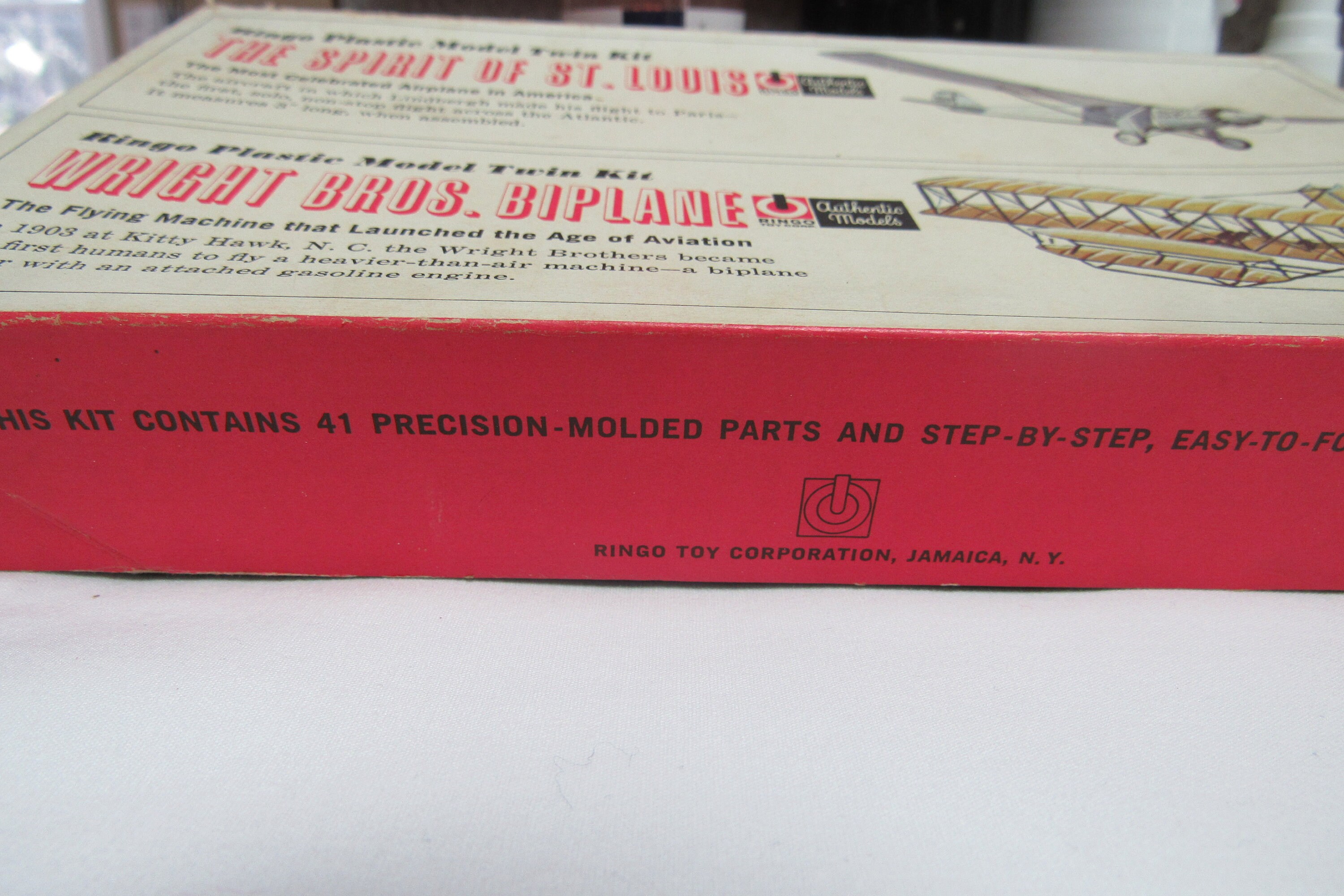 Vintage RINGO TOY Plastic Model Twin Kit Spirit of St. Louis and Wright ...