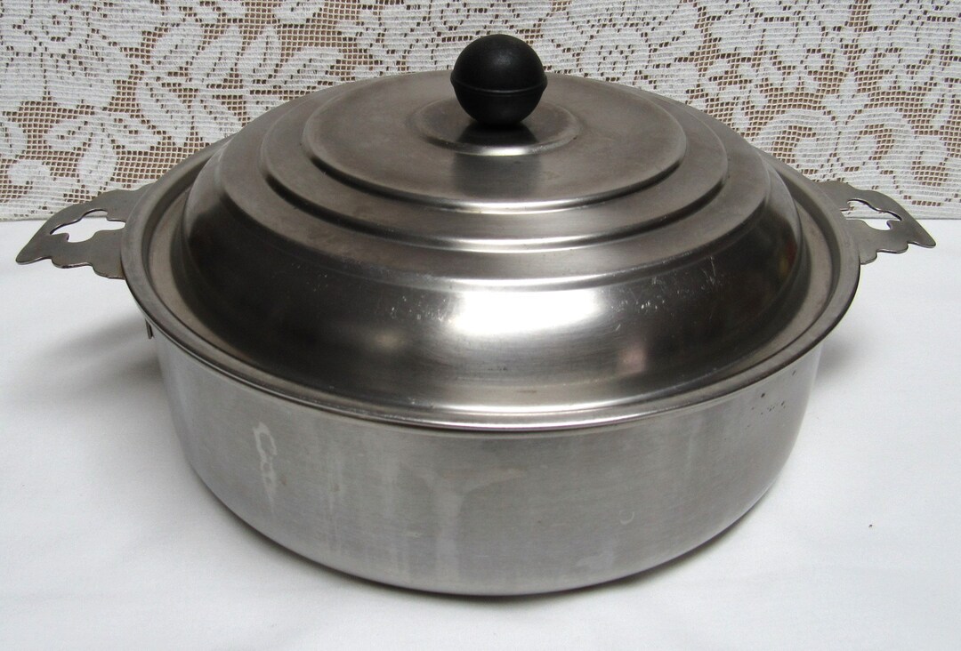 Vintage Stainless Steel Aluminum COOK POT With Lid Handles 1950s/1950s ...