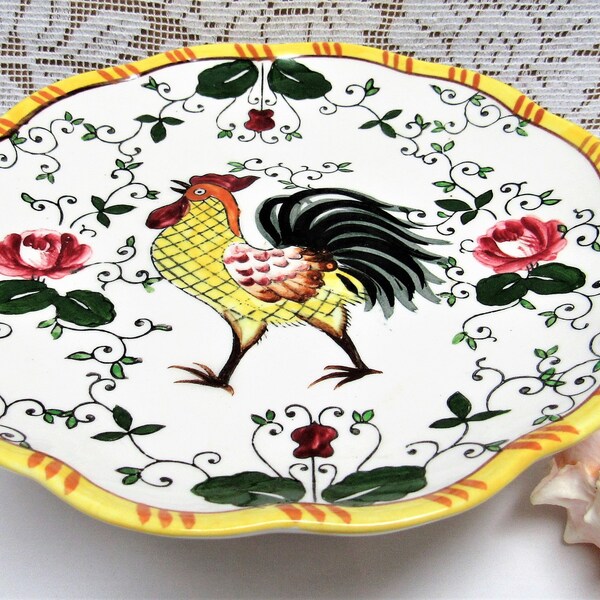 Rooster and Roses - Etsy