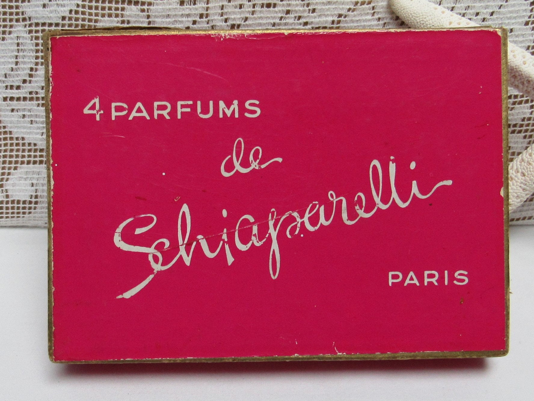 Vintage SCHIAPARELLI PARFUMS BOX Cardboard Made in France Vanity Box ...