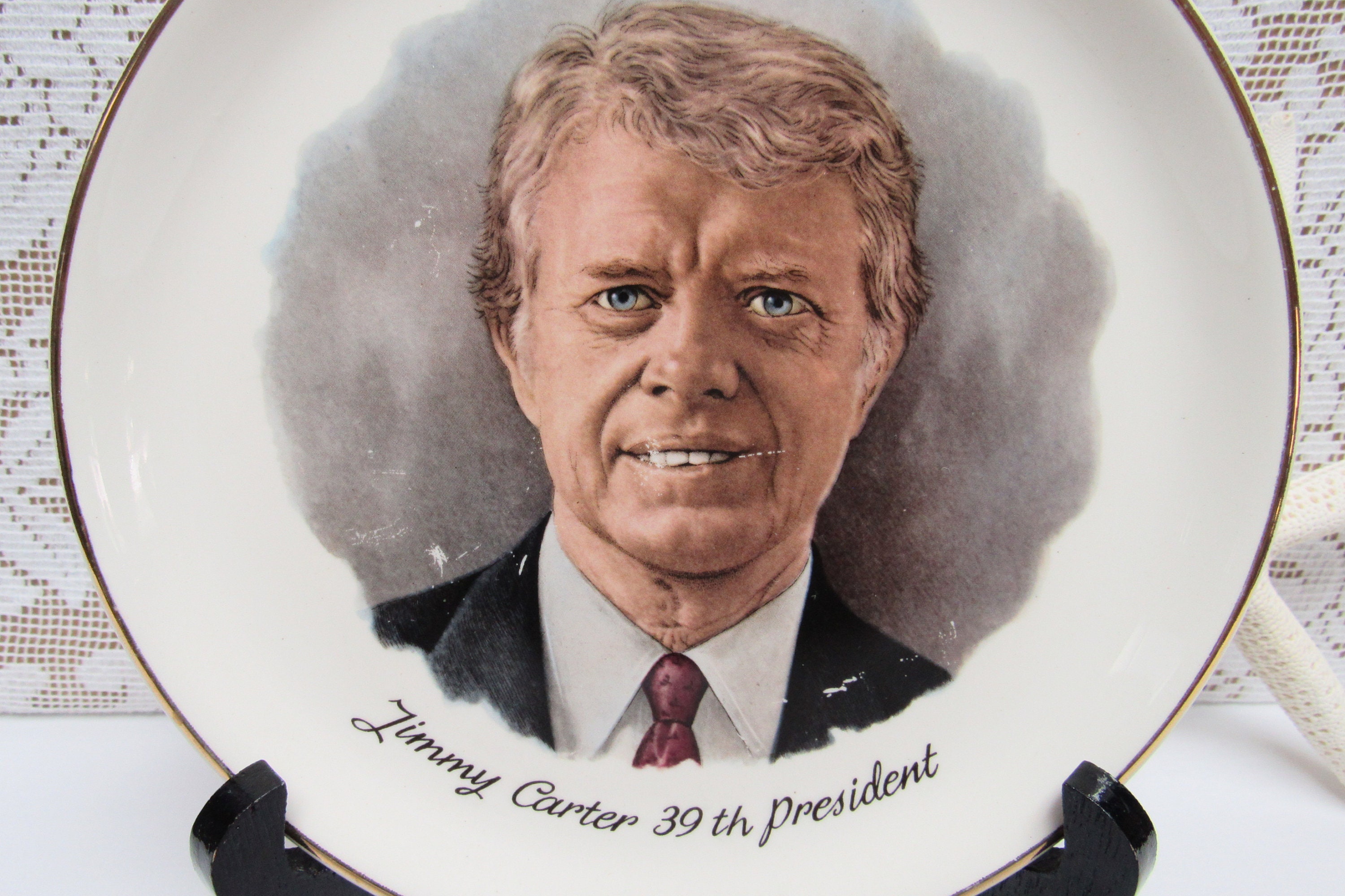 Vintage PRESIDENT JIMMY CARTER Souvenir Plate 39th President 1970s/80s ...