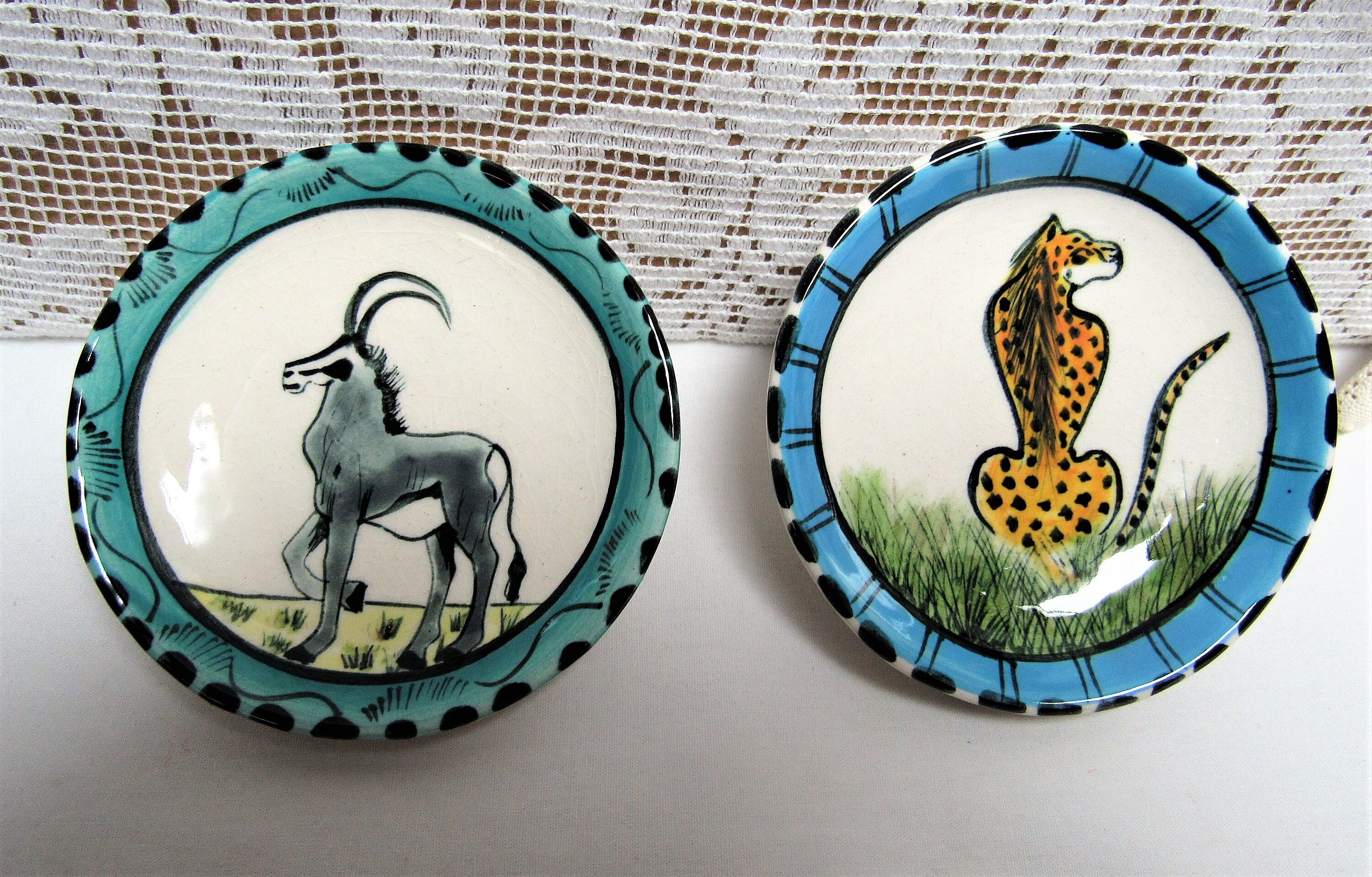 Vintage PENZO PENELOPE VINCENT Zimbabwe Mini Plate Set of 4 - Etsy