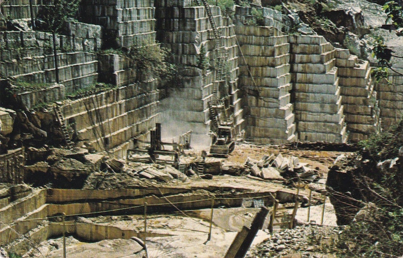 Vintage POSTCARD Marble Company Tate Marble Quarry Georgia Paper ...