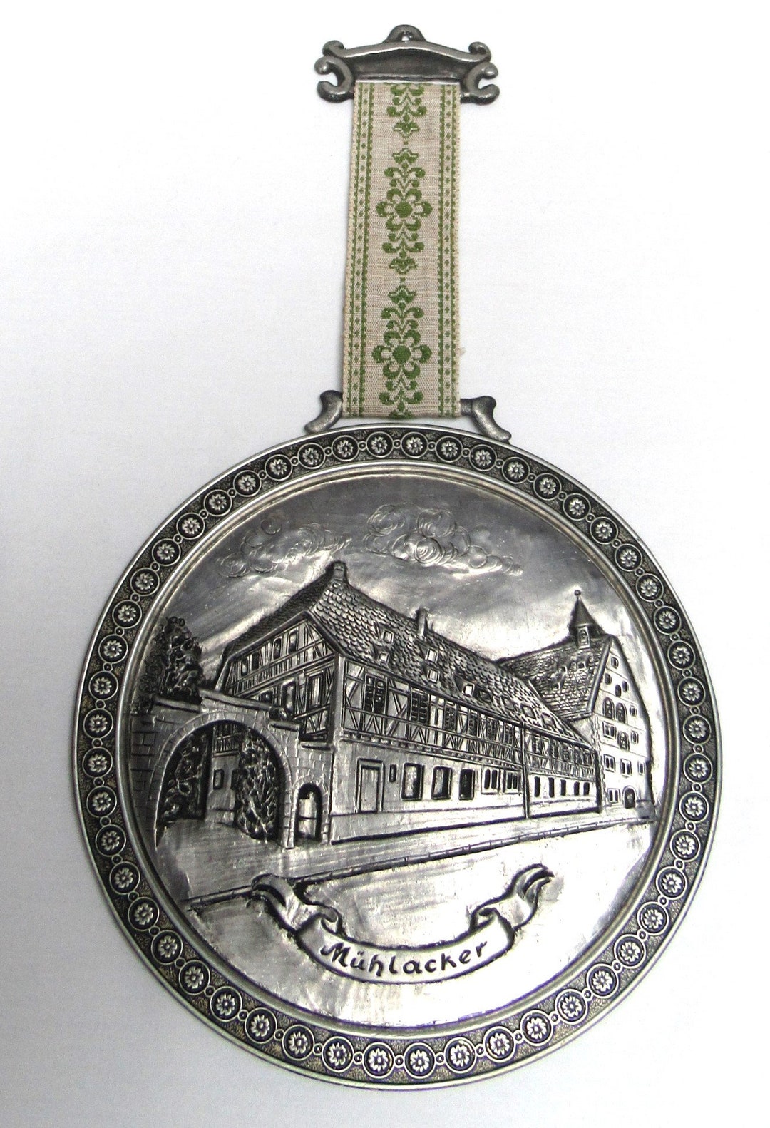 Lovely Souvenir Muhlacker Wall Hanging A. Grassmayr Bayern Pewter ...